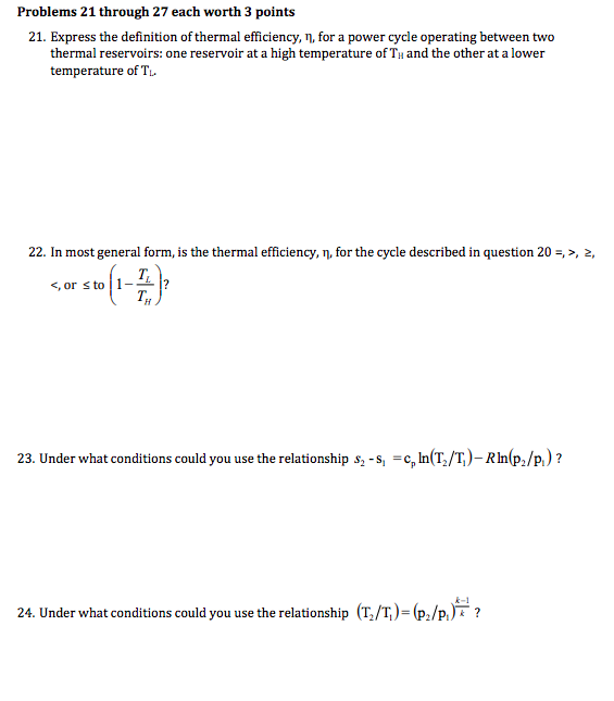 Solved Problems 21 through 27 each worth 3 polnts 21. | Chegg.com