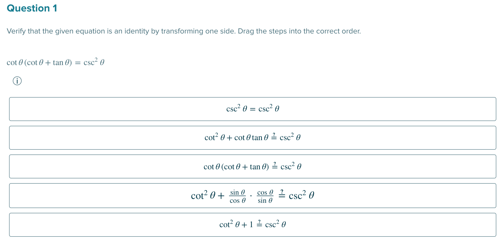 Solved Question 1 Verify that the given equation is an | Chegg.com