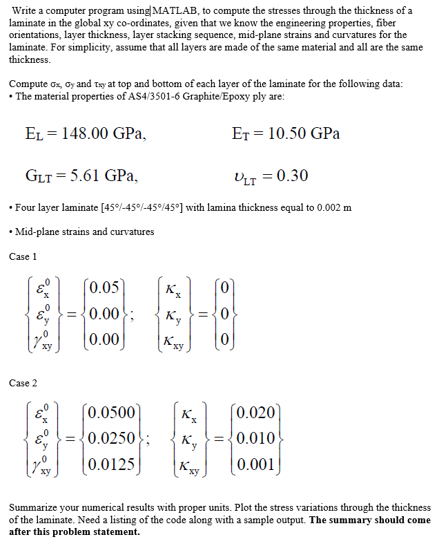 Write a computer program using MATLAB, to compute the | Chegg.com