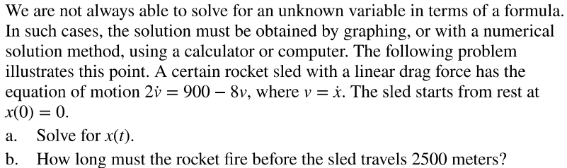 Solved We are not always able to solve for an unknown | Chegg.com