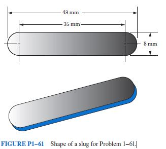 Solved 1–61. Figure Pl-61 shows the shape of a slug to be | Chegg.com