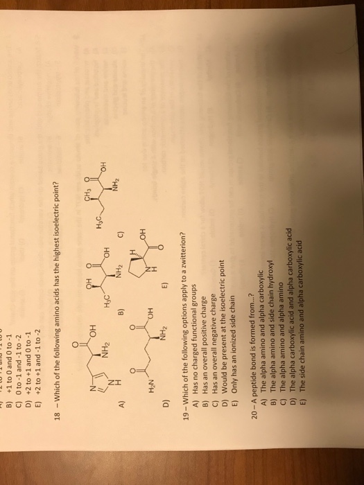 Solved Amino Acids, Proteins and Enzymes-multiple choice | Chegg.com