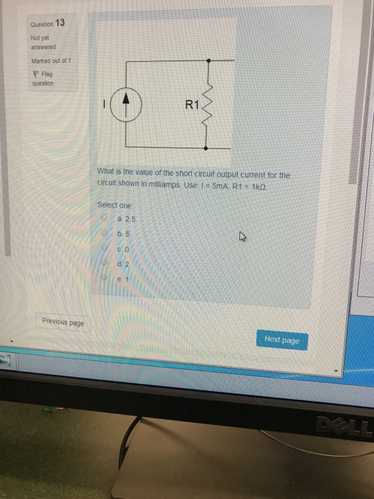 Solved What is the value of the short circuit output current | Chegg.com