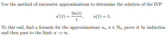 Solved Use the method of successive approximations to | Chegg.com