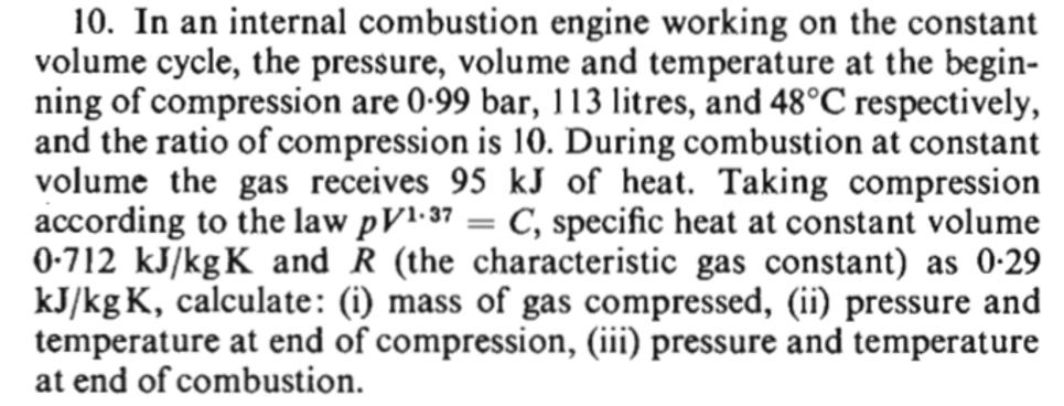 Solved 10. In an internal combustion engine working on the | Chegg.com
