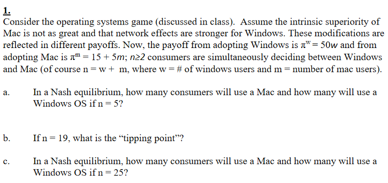 Consider the operating systems game (discussed in | Chegg.com