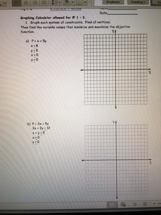 Solved Nc Dat Graphing Calculator allowed for # 1-3 1. Graph | Chegg.com