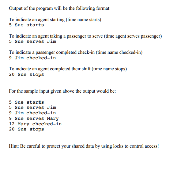 programming in C, the input of the program has to | Chegg.com