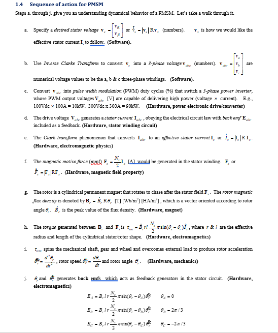 Solved A 3-phase inverter 3-phase PMSM with a mechanical | Chegg.com