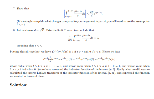 = 1 Laplace Transforms (2 + 2 + 2 + 2 + 4 + 2 + 2 + 3 | Chegg.com