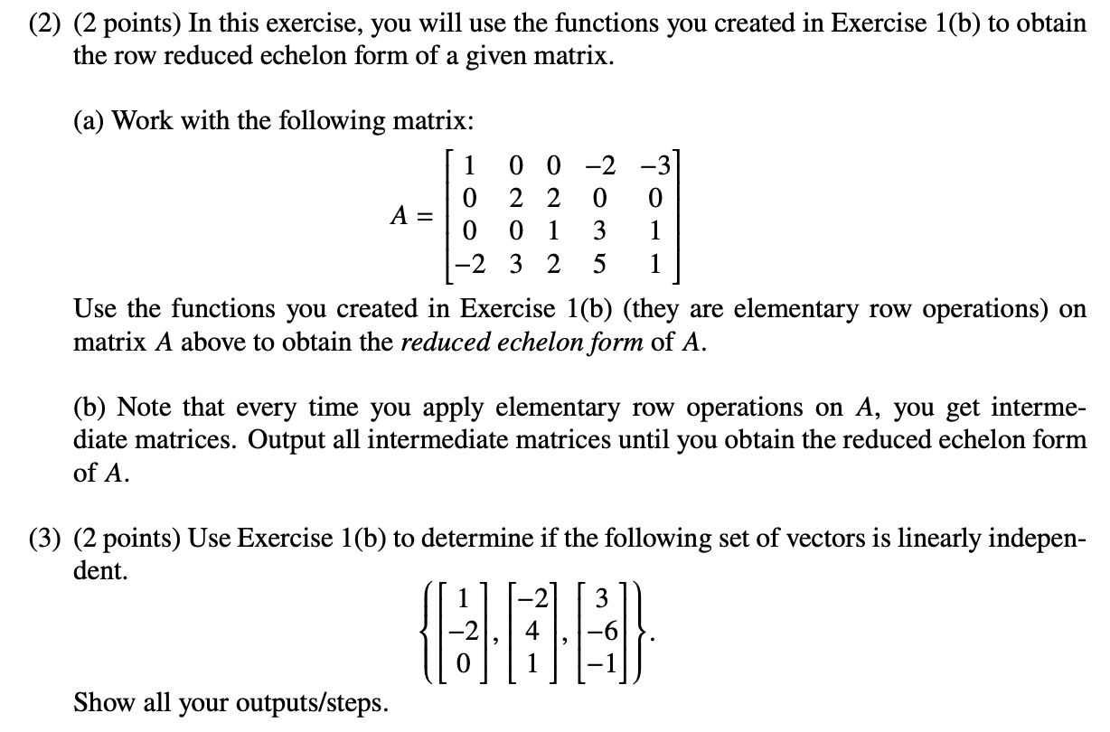 Solved 1) (6 points) In this exercise, you will create the | Chegg.com
