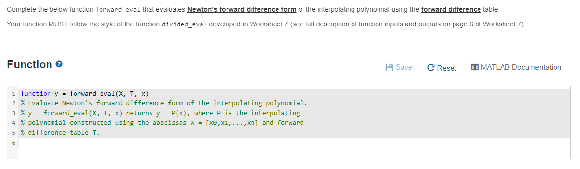 Complete the below function forward_eval that | Chegg.com