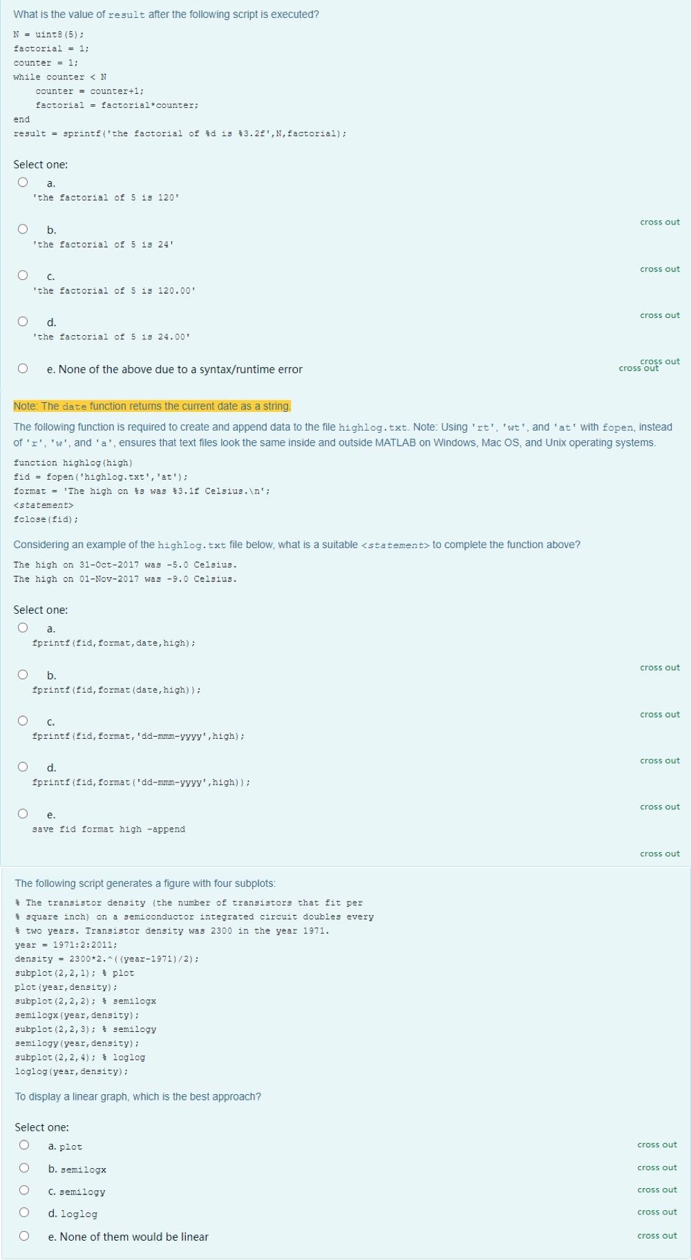 Solved What is the value of result after the following | Chegg.com