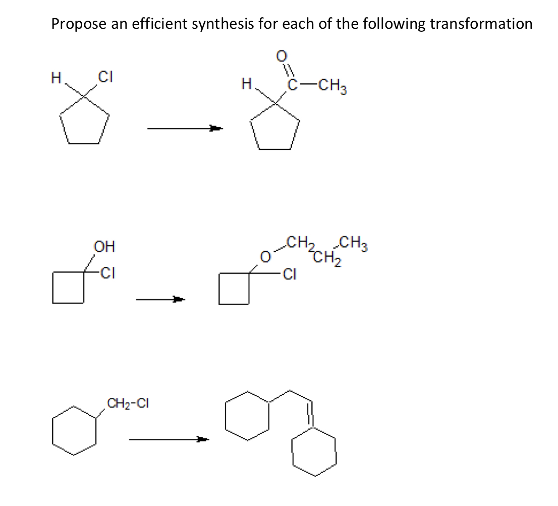 Solved Propose an efficient synthesis for each of the | Chegg.com