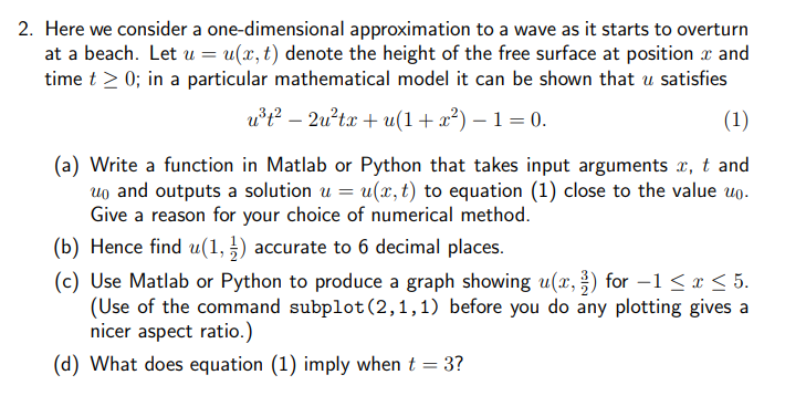 Solved Here we consider a one-dimensional approximation to a | Chegg.com