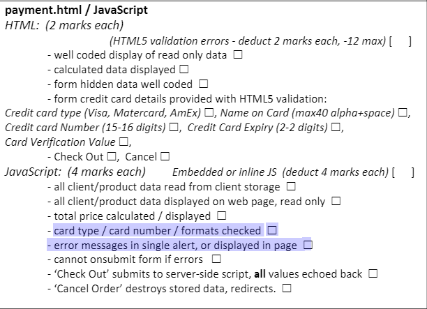 Solved Product Payment page (payment.html) o Credit card | Chegg.com