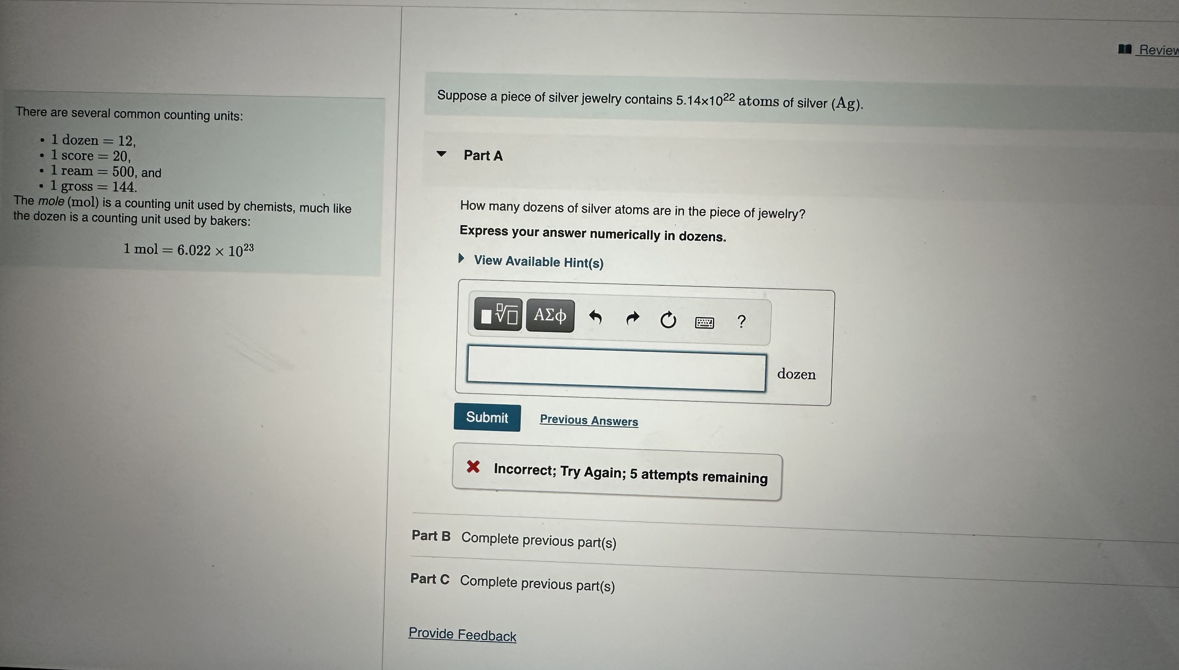 Solved There are several common counting units: - 1 dozen | Chegg.com