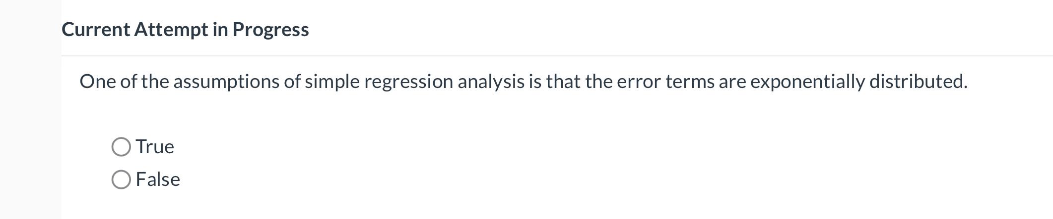 Solved one of the assumption of simple regression | Chegg.com