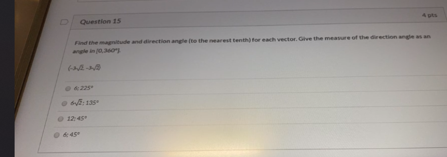 Solved 4 pts Question 11 Solve the problem. A ship sailing | Chegg.com