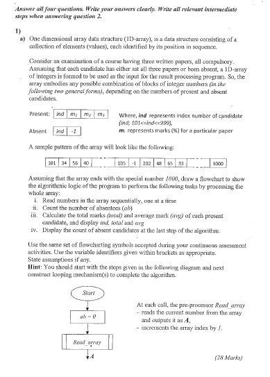 Solved Answer all four questions. Write your answers | Chegg.com