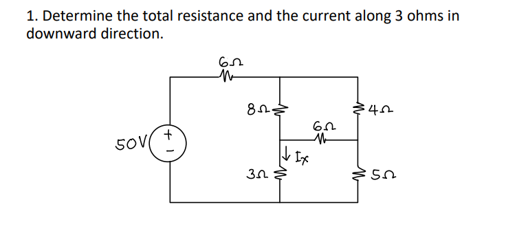 Solved 1. Determine the total resistance and the current | Chegg.com