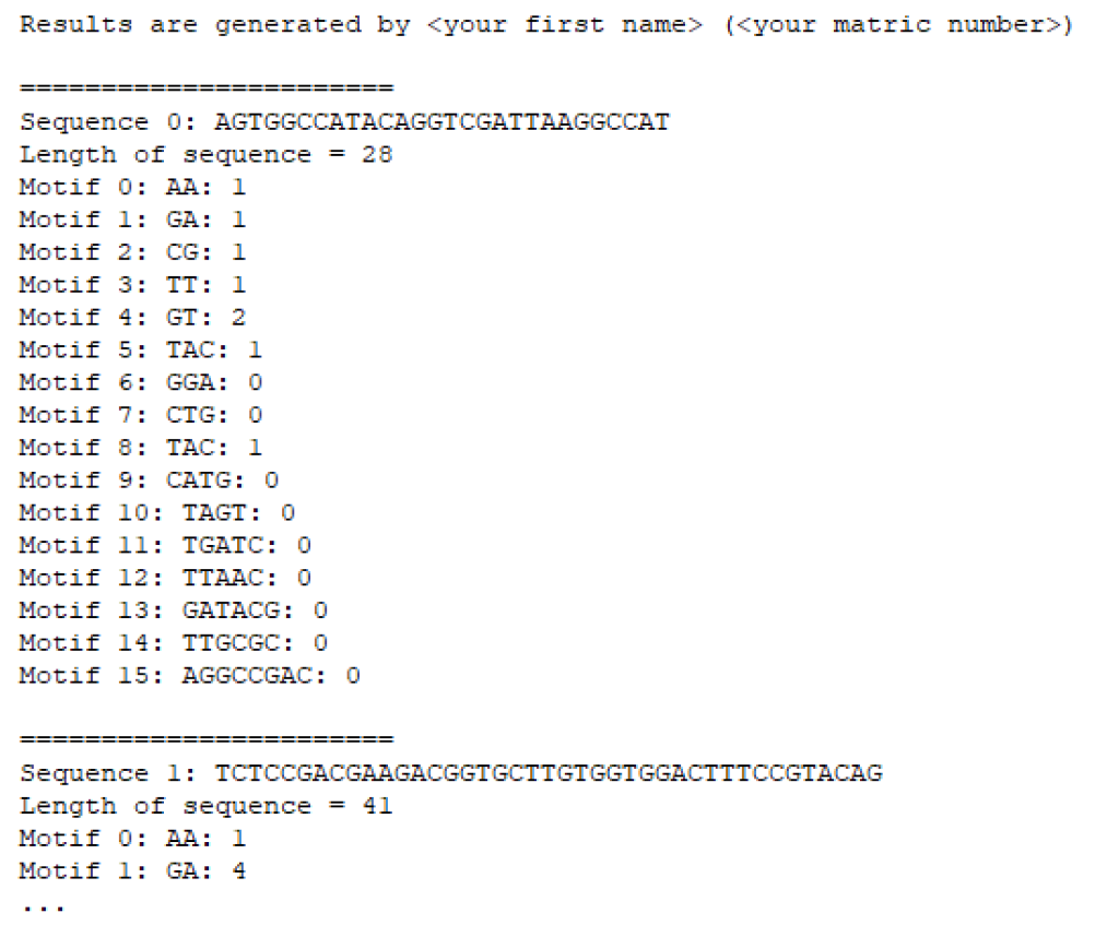 Solved In Python Dna Sequences And Motif Hi Guys Im
