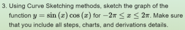 Solved 3. Using Curve Sketching methods, sketch the graph of | Chegg.com