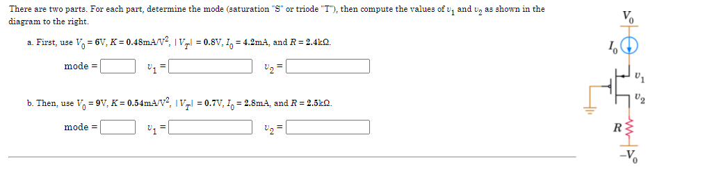 Solved V There are two parts. For each part, determine the | Chegg.com
