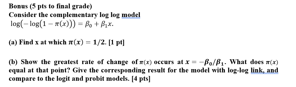 Solved Bonus (5 pts to final grade) Consider the | Chegg.com