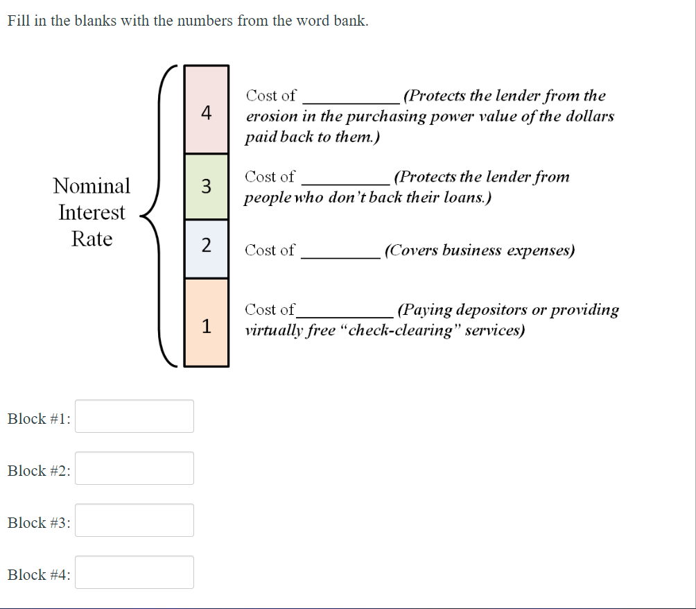 Fill in the blanks with the numbers from the word | Chegg.com
