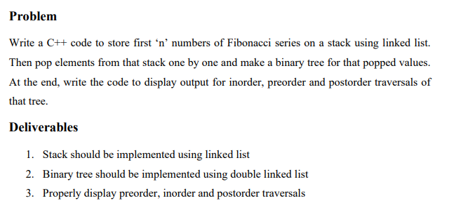 Solved Problem Write a C++ code to store first ‘n’ numbers | Chegg.com