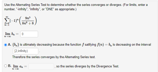 Solved Use the Alternating Series Test to determine whether | Chegg.com