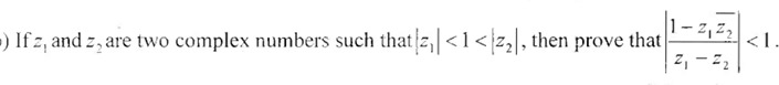 Solved If z1 and z2 are two complex numbers such that | Chegg.com