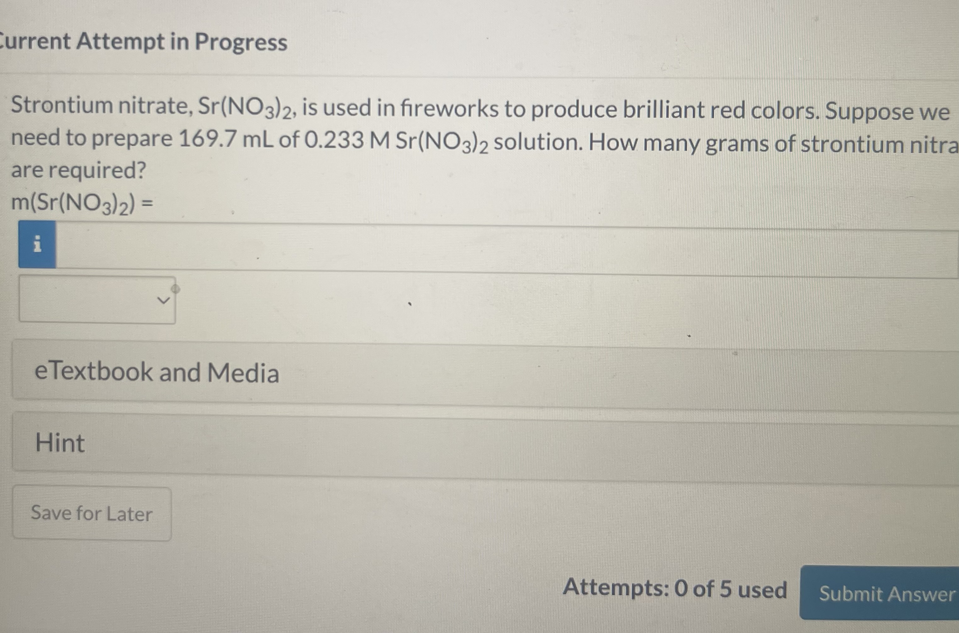 Solved Strontium nitrate, Sr(NO3)2, is used in fireworks to | Chegg.com