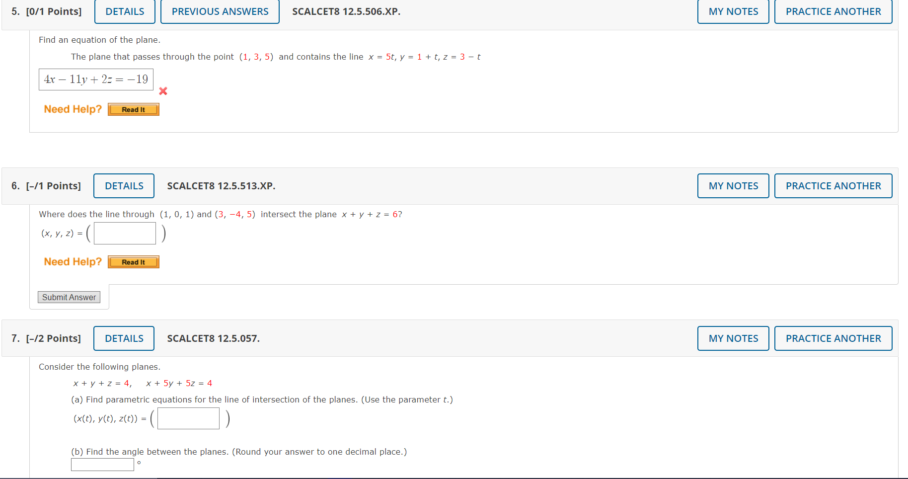 Solved Hello, i am currently stuck on these last three | Chegg.com