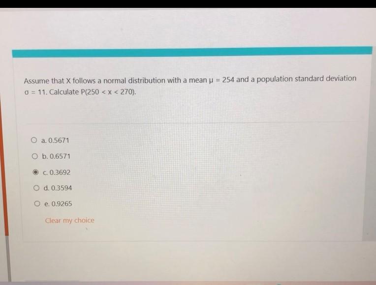 Solved Assume that X follows a normal distribution with a | Chegg.com