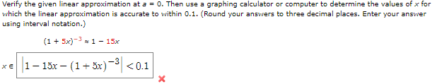 Solved Verify the given linear approximation at a = 0. Then | Chegg.com