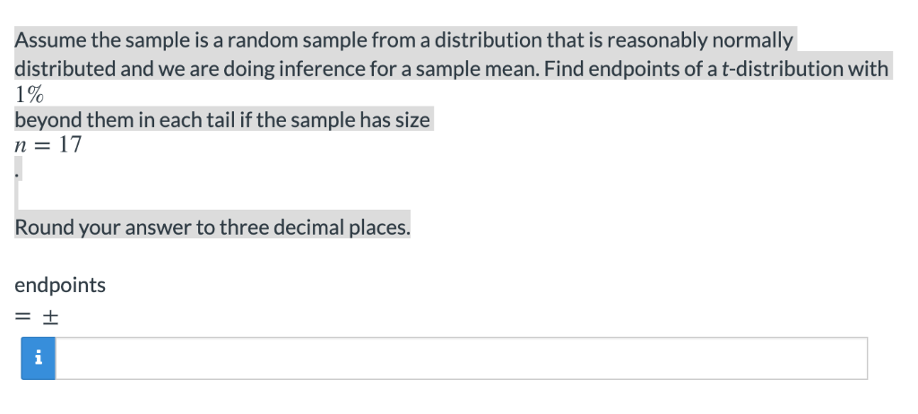 Solved Assume the sample is a random sample from a | Chegg.com