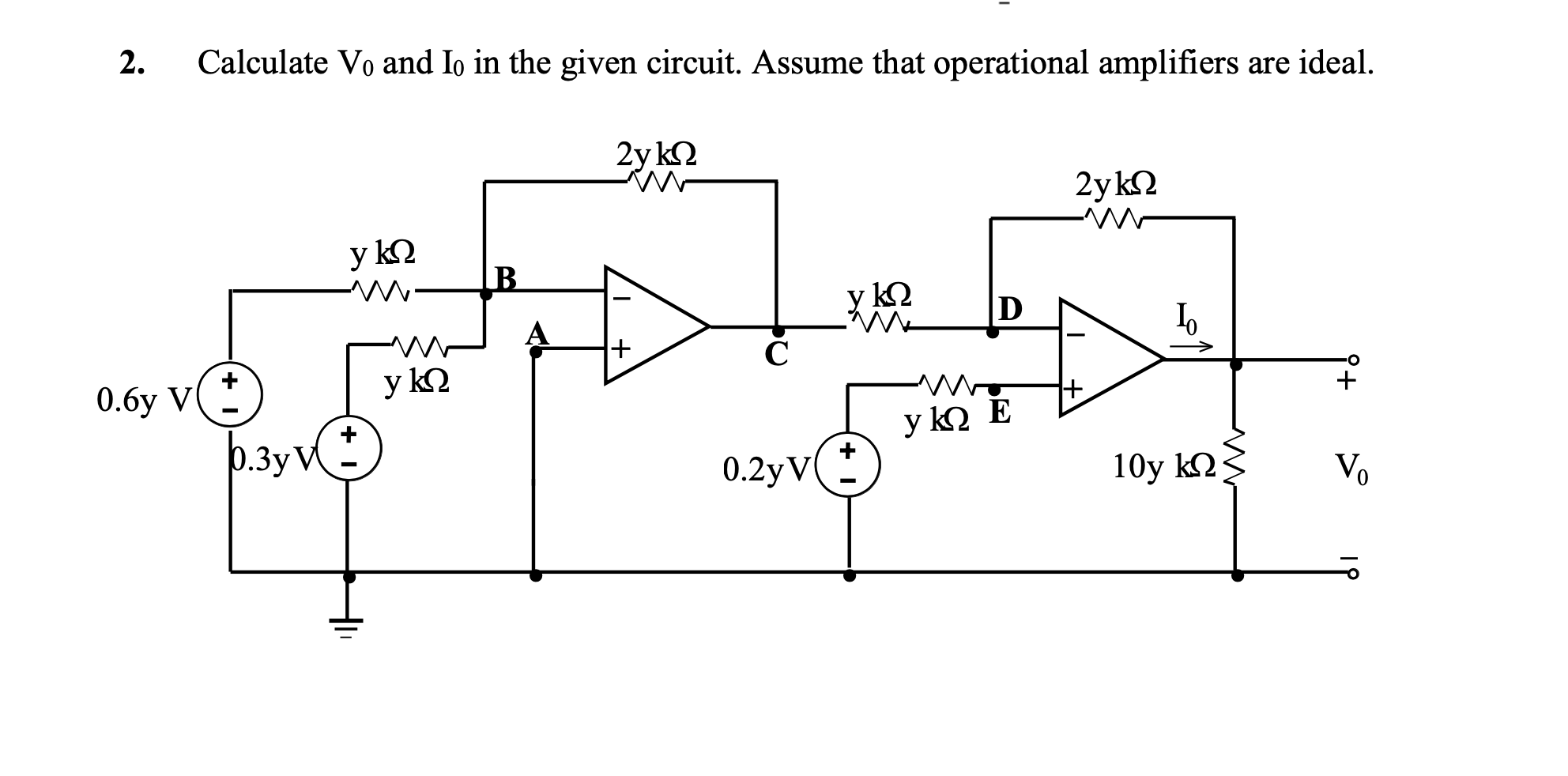 Solved 2. Calculate Vo and Io in the given circuit. Assume | Chegg.com