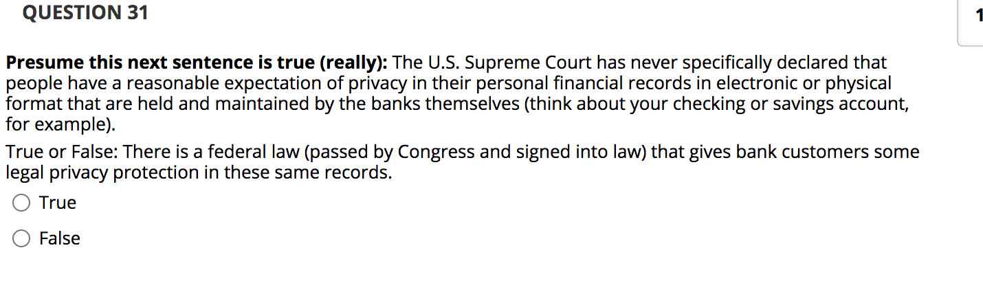 QUESTION 31 Presume this next sentence is true | Chegg.com