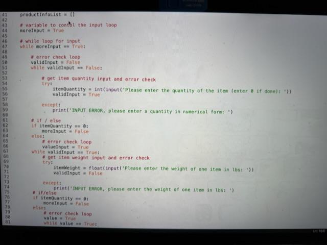 Solved 5 \# This program allows users to enter a product to | Chegg.com