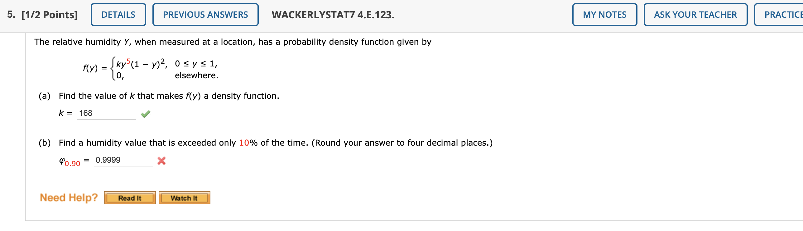 Solved 5. [1/2 Points] DETAILS PREVIOUS ANSWERS | Chegg.com