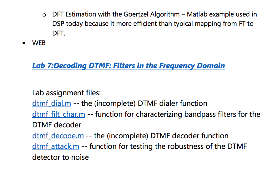 Overview We will examine a Dual-tone multi-frequency | Chegg.com