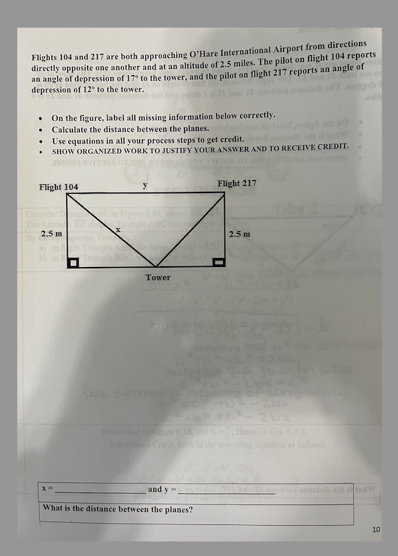 Solved Flights 104 and 217 are both approaching O'Hare | Chegg.com