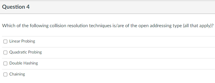 Solved Question 4 Which of the following collision | Chegg.com