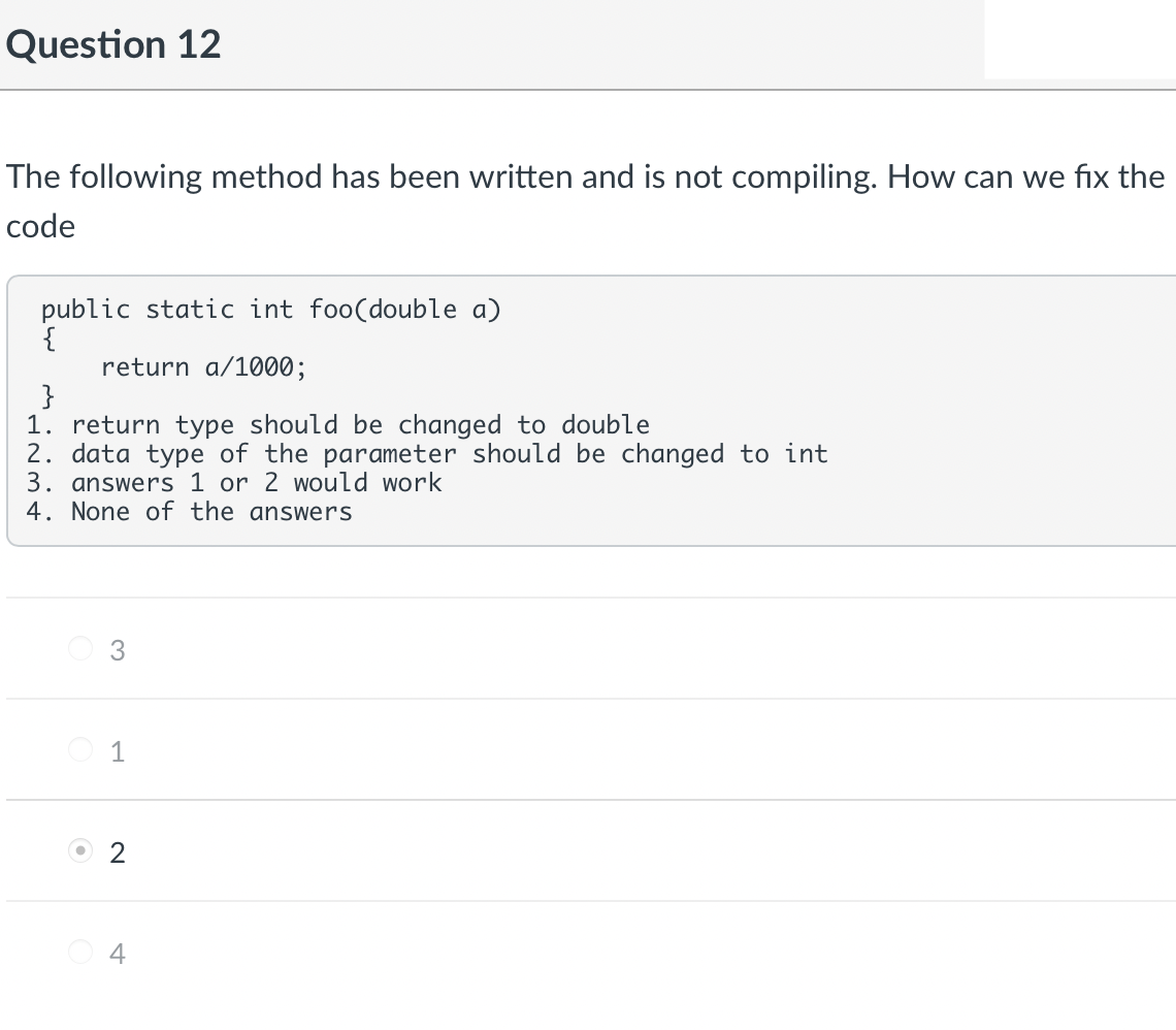 Solved which one of the following can be used as the return | Chegg.com