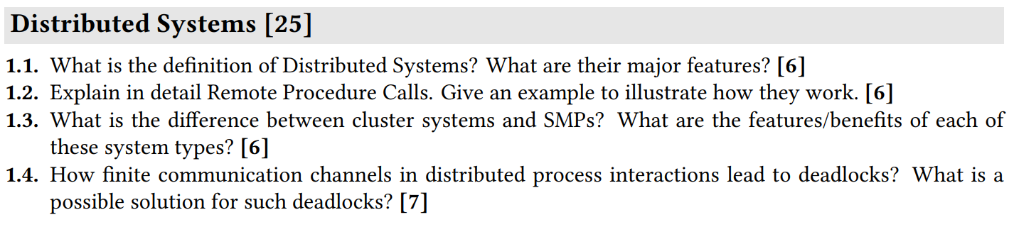 Solved Distributed Systems [25] 1.1. What is the definition | Chegg.com