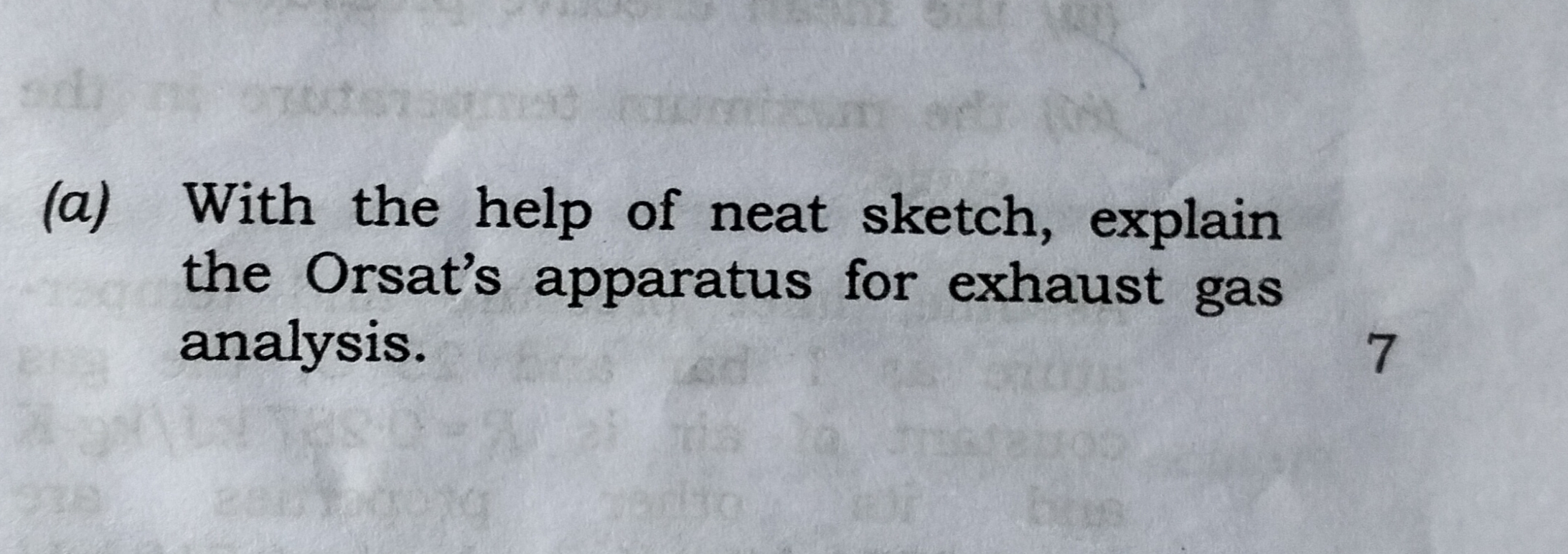 Solved (a) ﻿With the help of neat sketch, explainthe Orsat's | Chegg.com