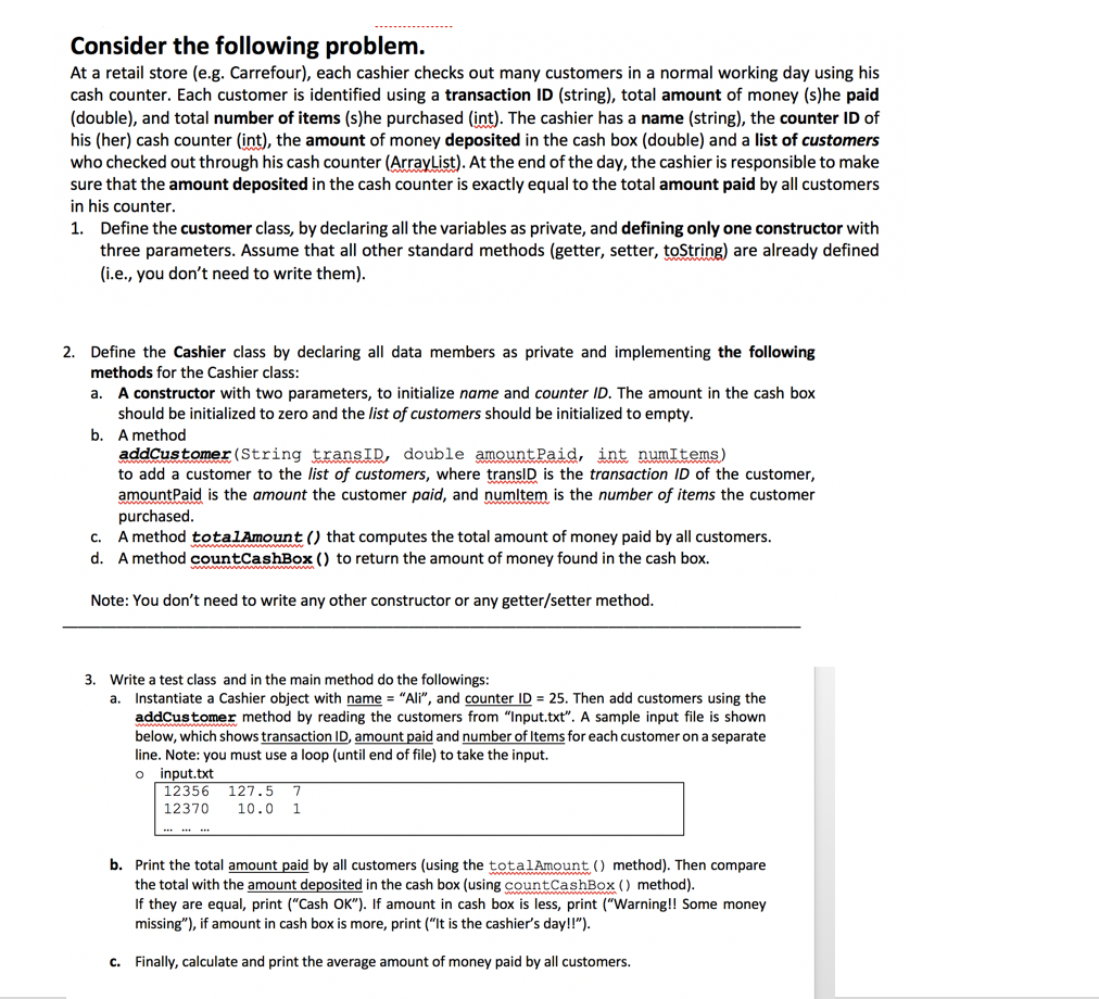 Solved Consider the following problem. At a retail store | Chegg.com