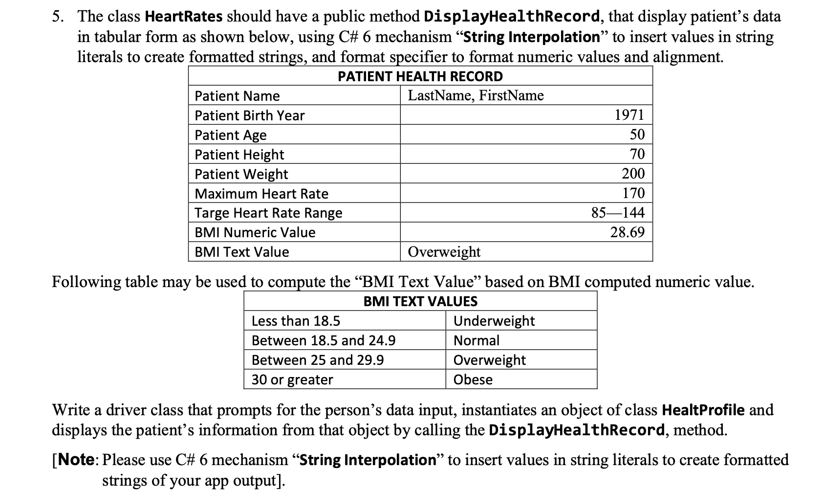 Solved To be done in C# keep it as simple as possible | Chegg.com